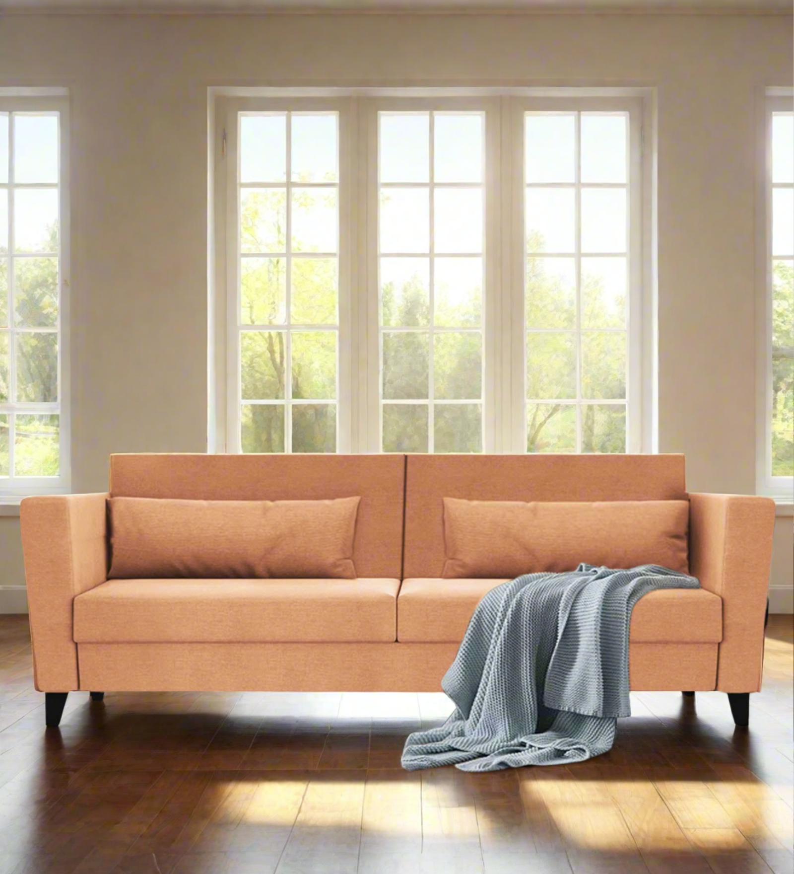 Buy Tokyo Fabric 3 Seater Sofa In Cosmic Beige Colour at 59% Off