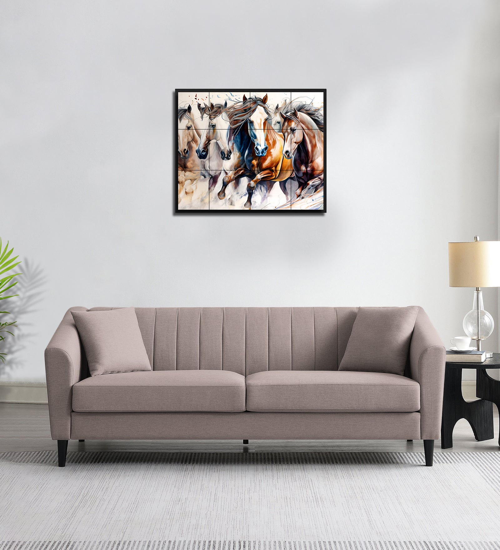 Polon Fabric 3 Seater Sofa In Almond Beige Colour