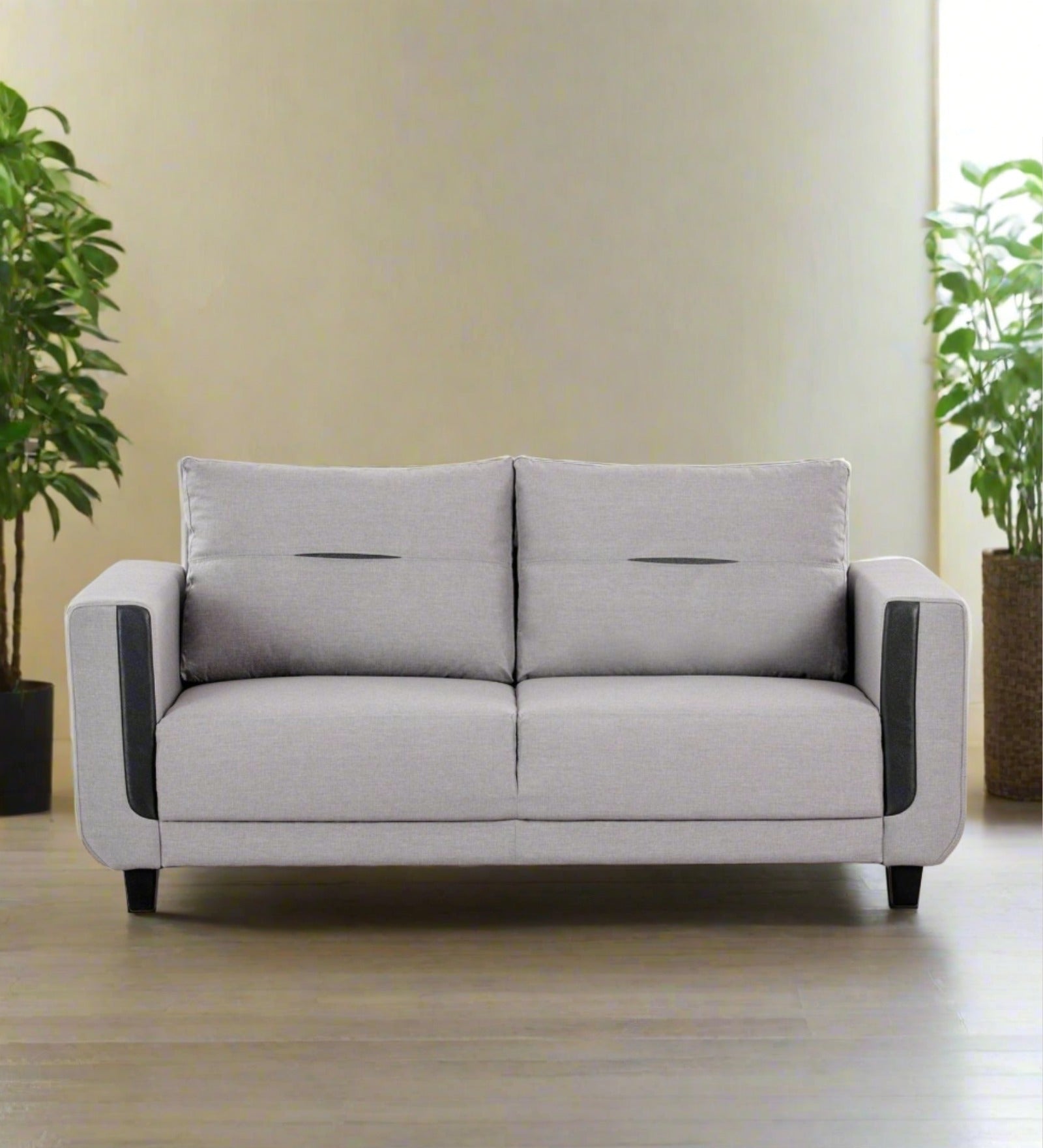 Perry Fabric 3 Seater Sofa In Coin Grey Colour