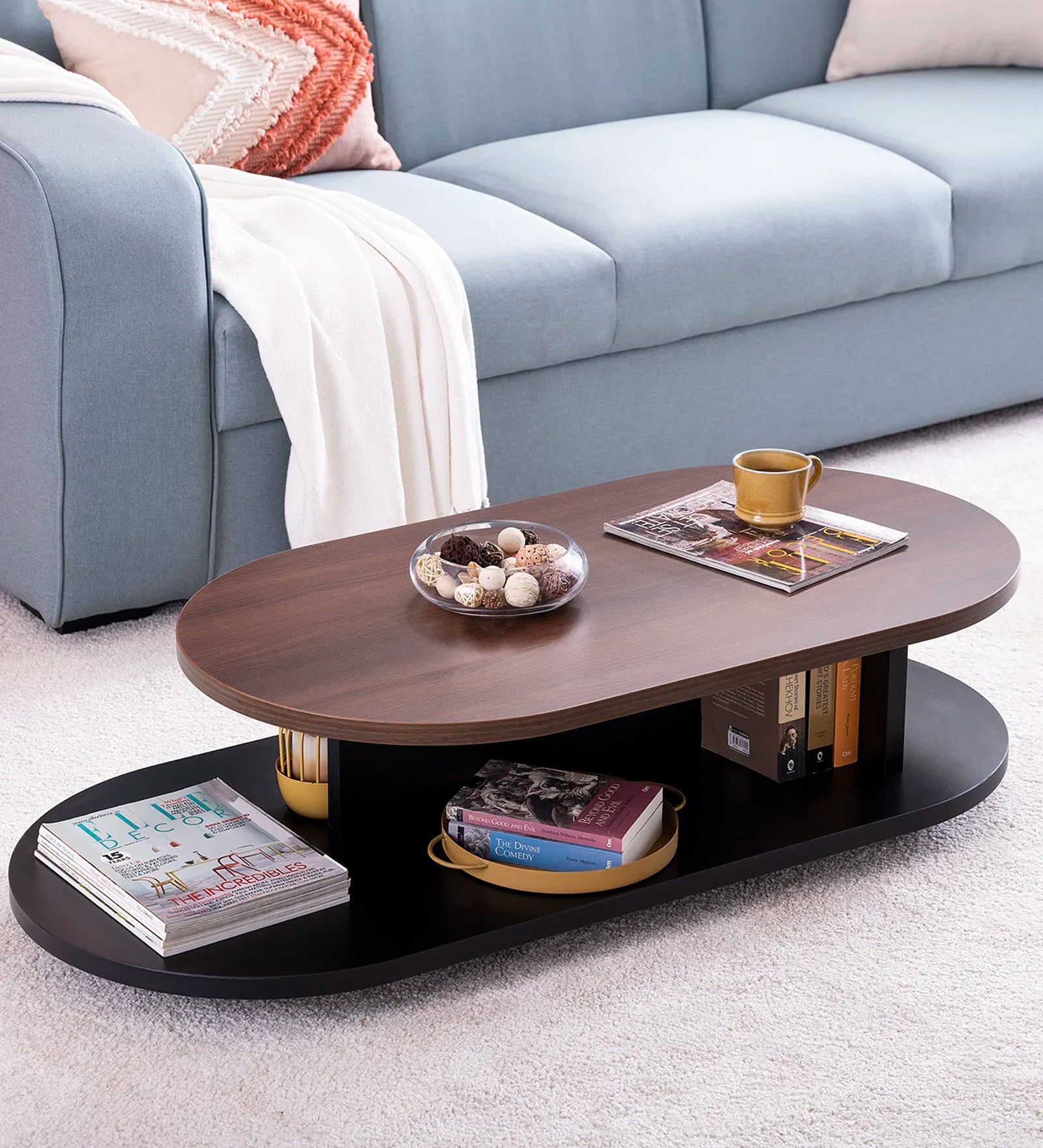 Nowsa Coffee Table In Oral Walnut Finish