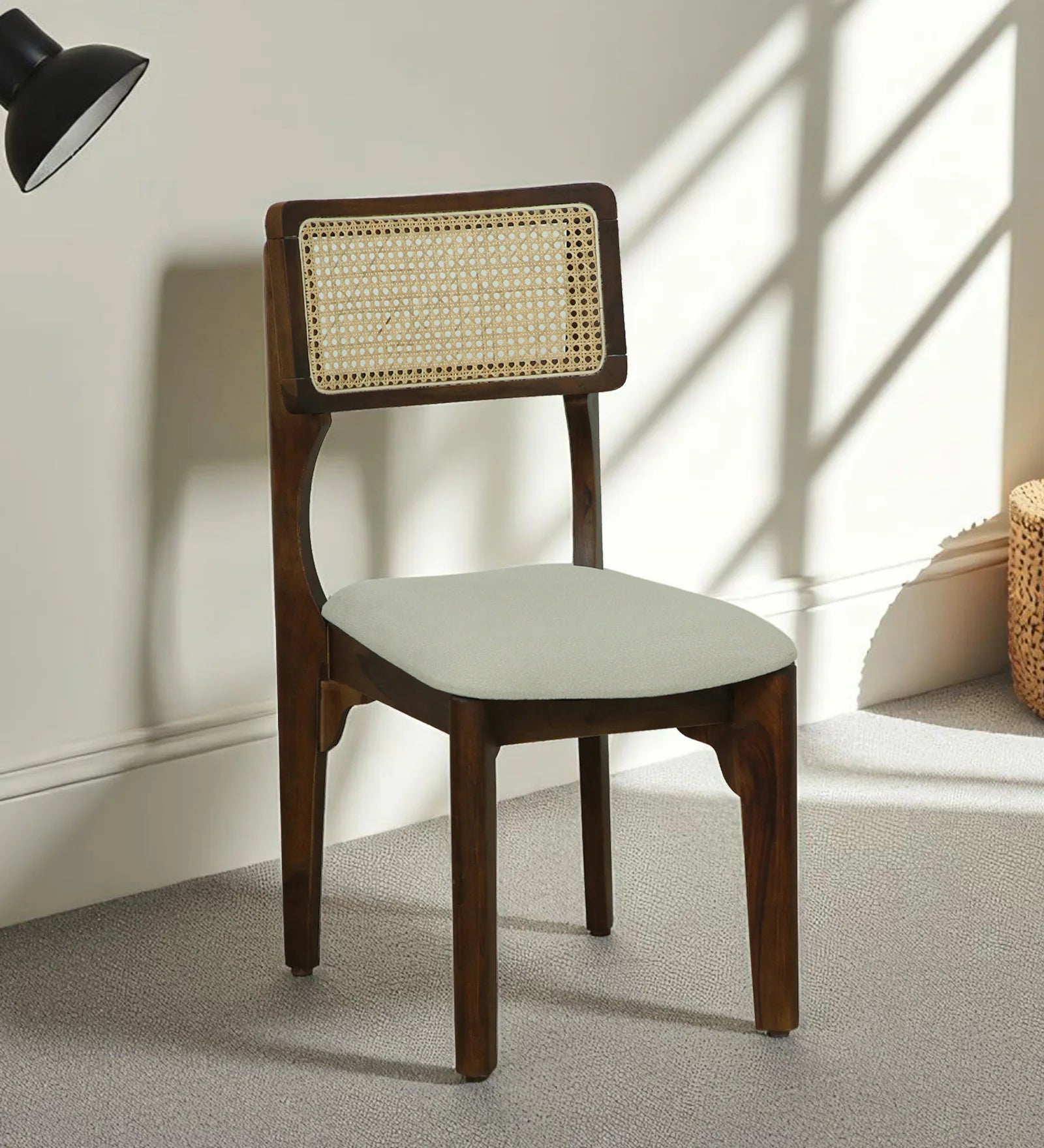 Gistel Sheesham Wood Dining Chair set of 2 In Provincial Teak Finish